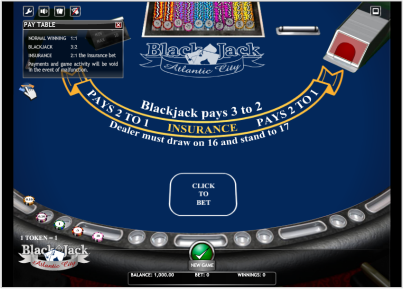 Free Blackjack Atlantic City Game