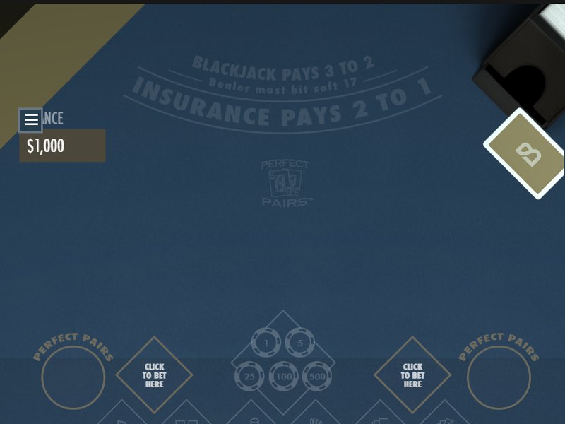 Free Perfect Pairs Blackjack Game